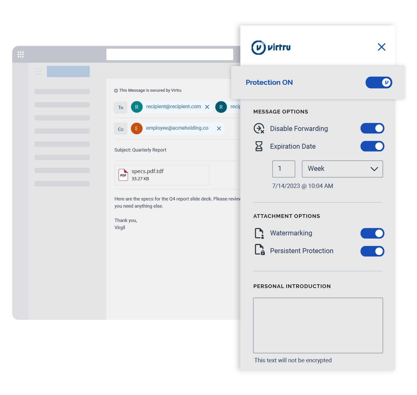 Welcome to Virtru: Get Started with Microsoft 365 Outlook